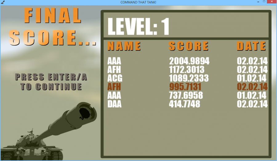 COMMAND THAT TANK – 3D XNA GAME (C#, PHP, HLSL) – Alexander Houghton